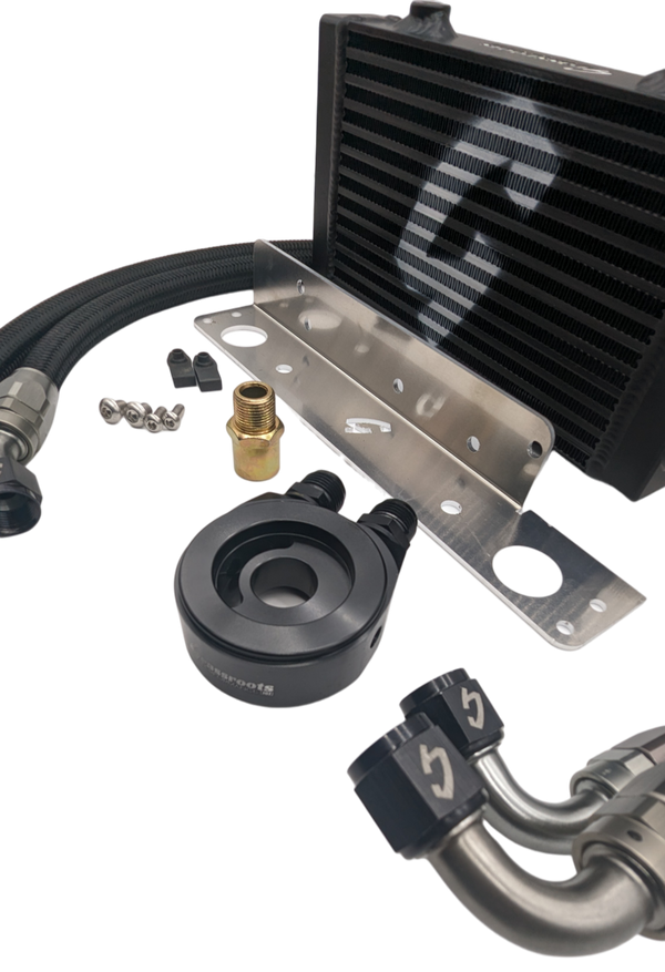 370z/G37 Direct-Fit Dual Pass Oil Cooler Kit - Grassroots Performance