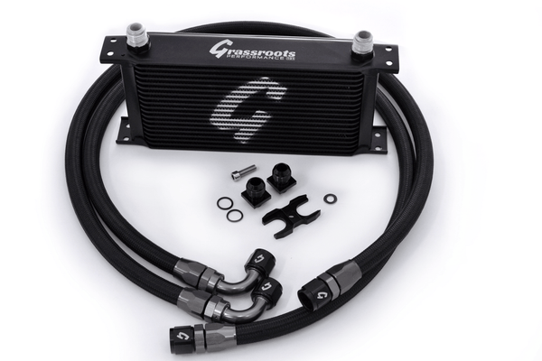 BMW E46 Direct-Fit 19-Row Oil Cooler Kit - Grassroots Performance